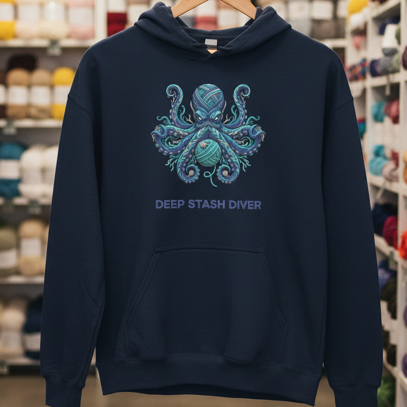 Deep Stash Diver Hoodie – Rhapsodye Yarns